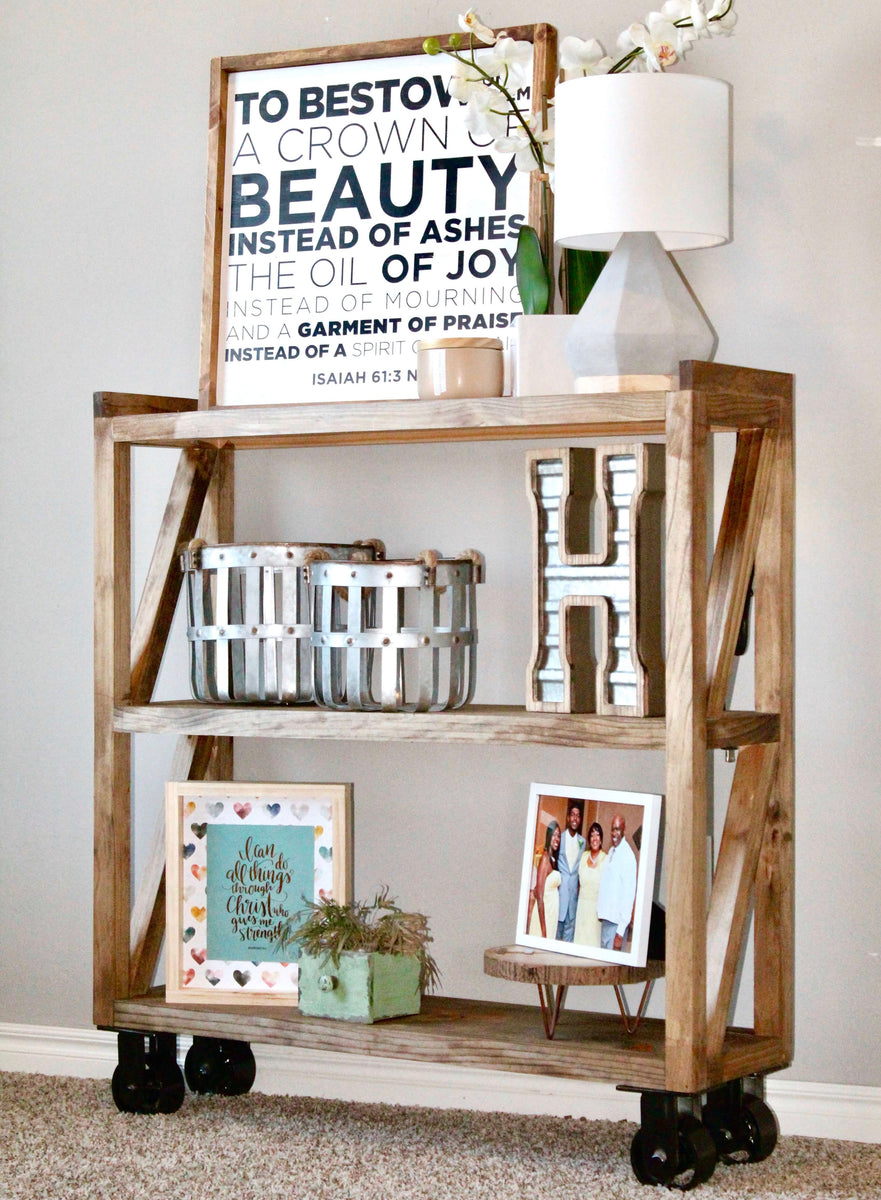 Industrial Console Cart – Handmade Haven